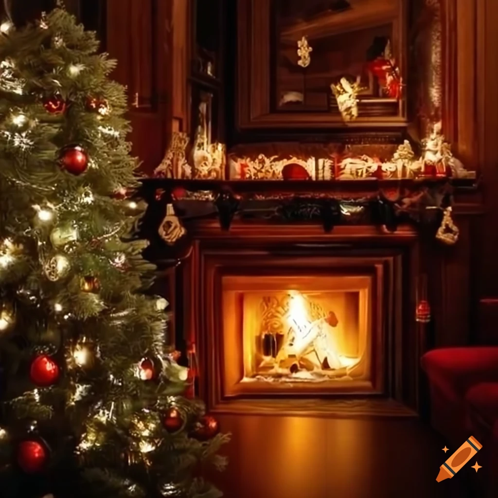 Festive christmas room on Craiyon