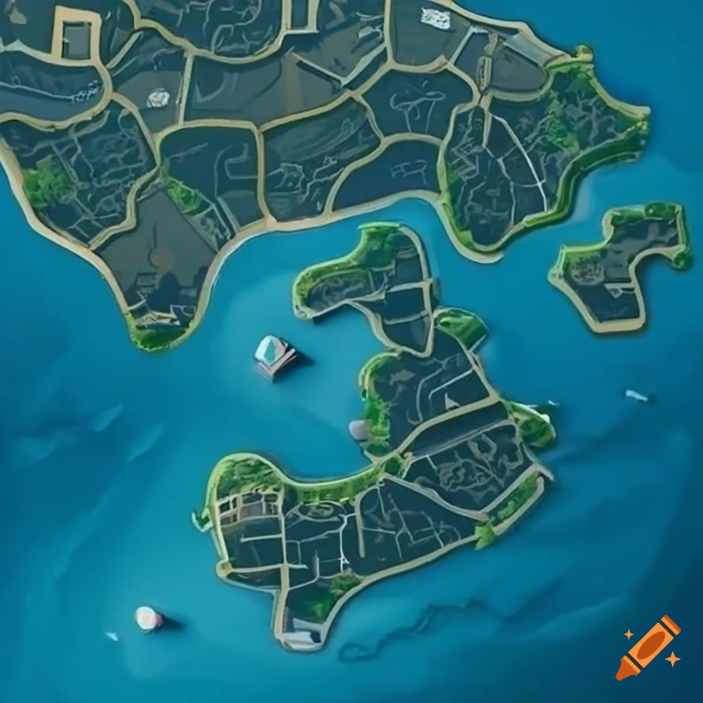 Coastal Map In Google Maps Style On Craiyon