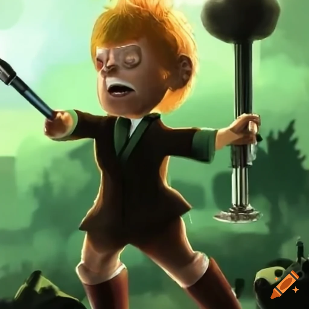 Illustration of a superhero playing a pipe