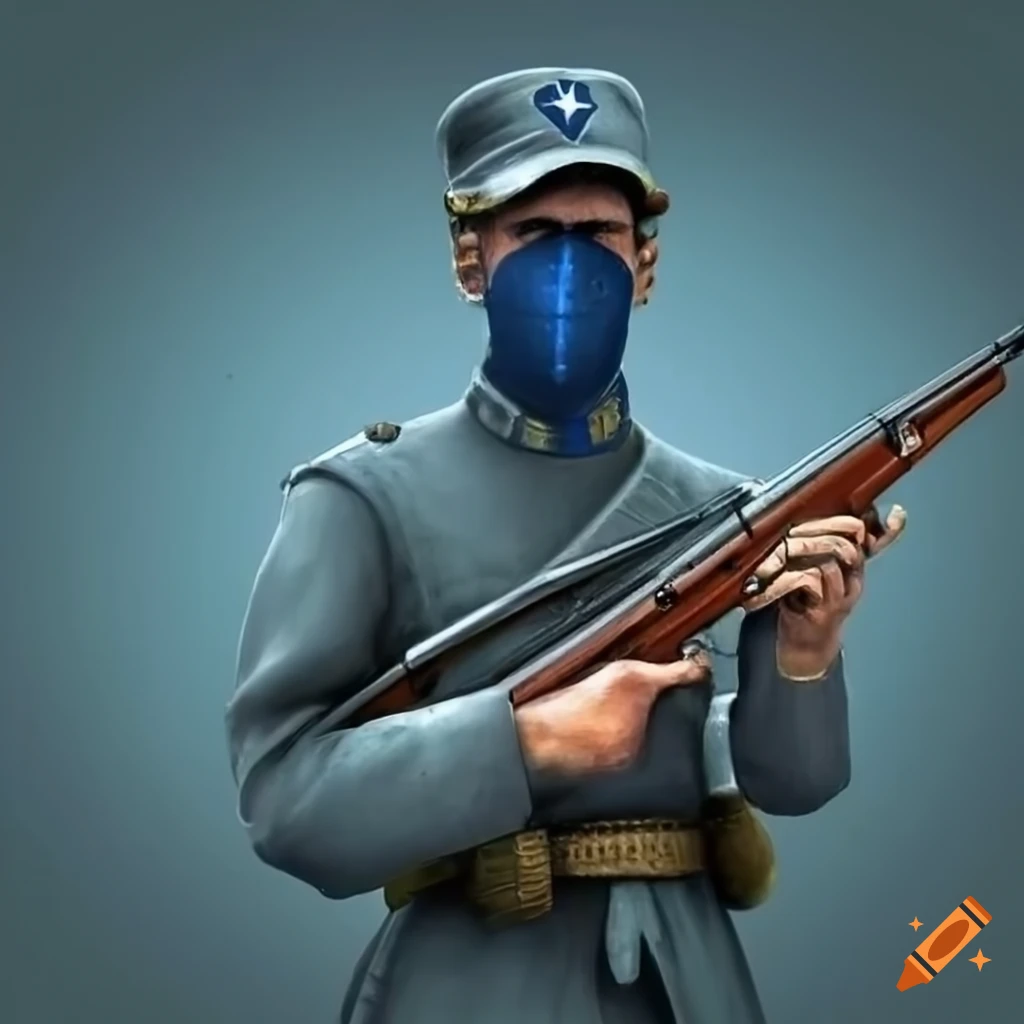 Photorealistic depiction of a Confederate sharpshooter in 1863 on Craiyon