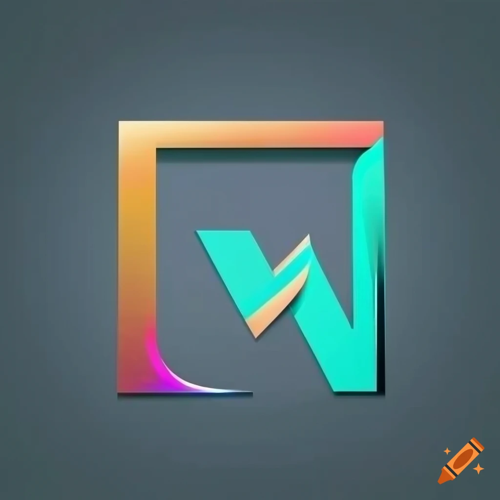Modern logo with stylized letter m and data visualization