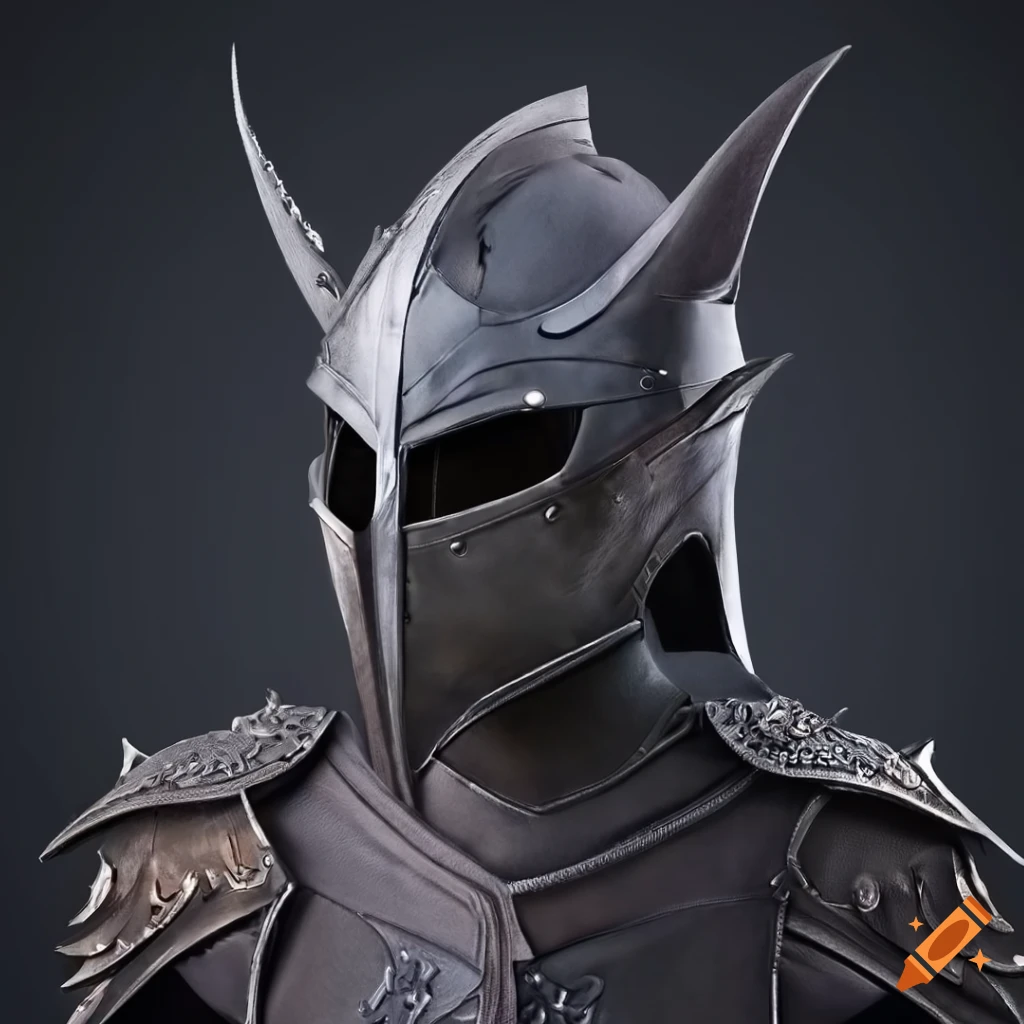Photorealistic dark elf armor and helmet on Craiyon