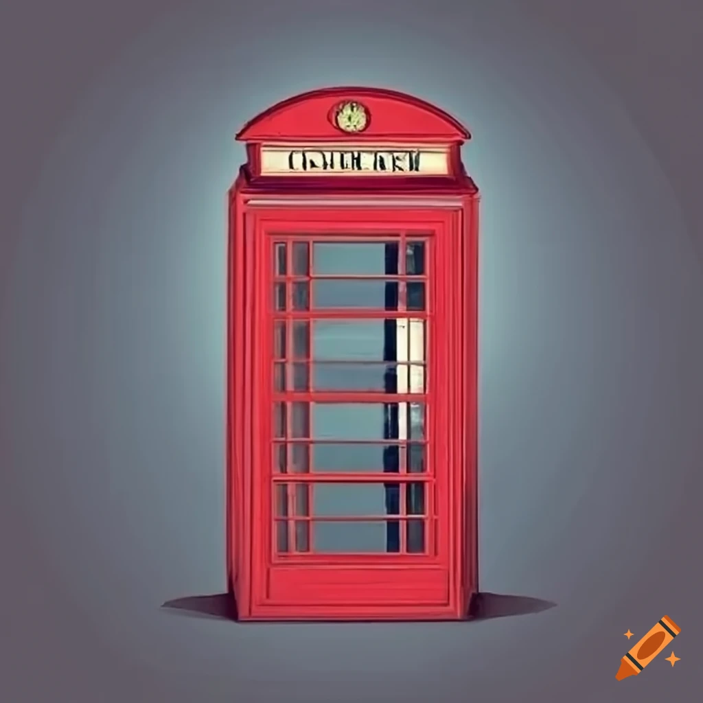 Artistic depiction of a london street with a red phone booth on Craiyon