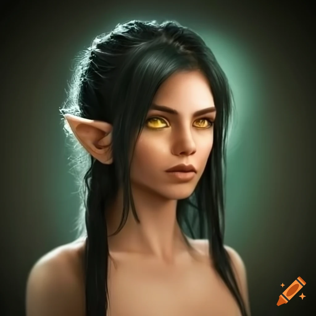 Portrait of a beautiful young woman with unique features