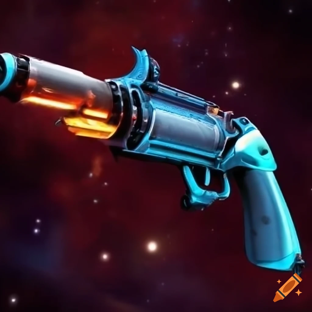 Illustration of a futuristic space gun