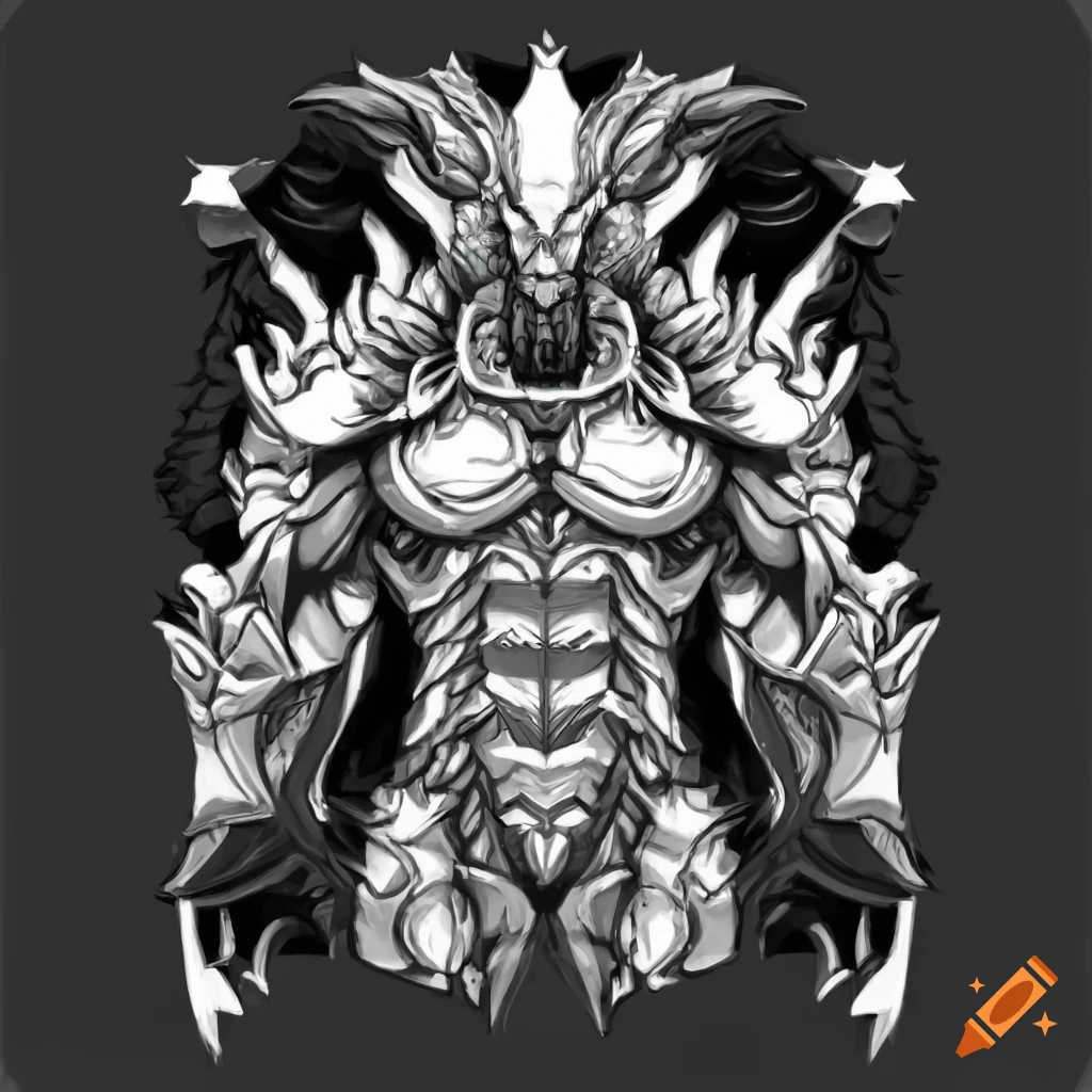 Image of a powerful winged dragon warrior in cybernetic armor on Craiyon