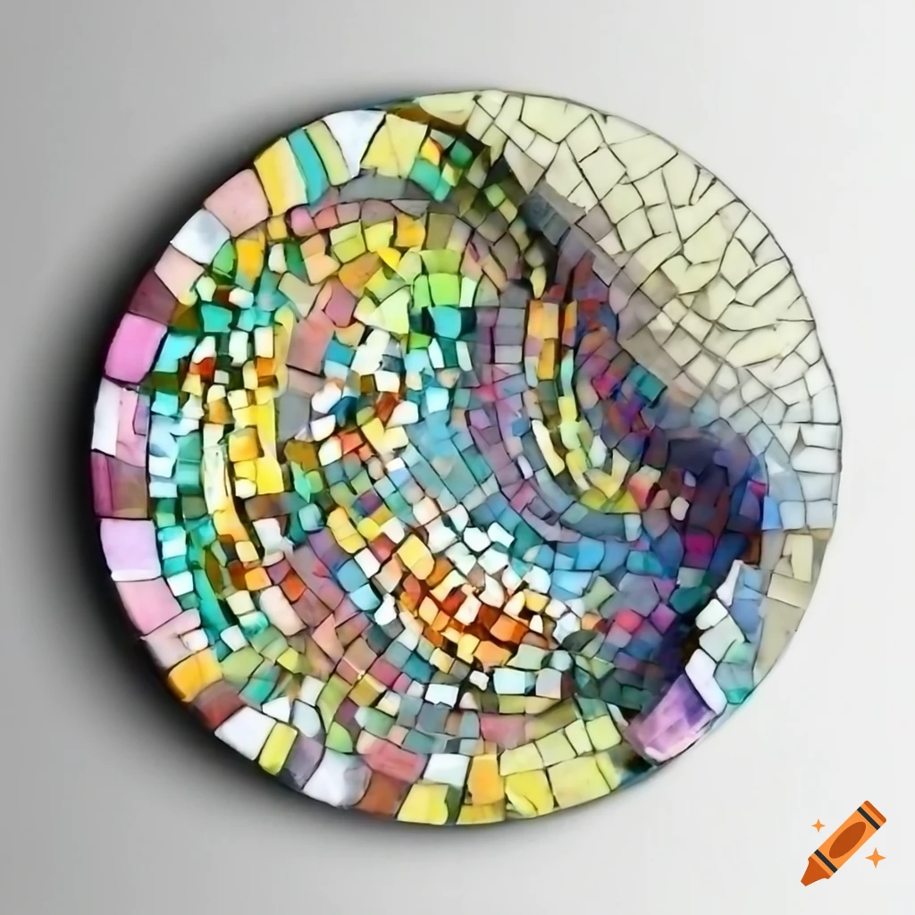 Abstract mosaic plates