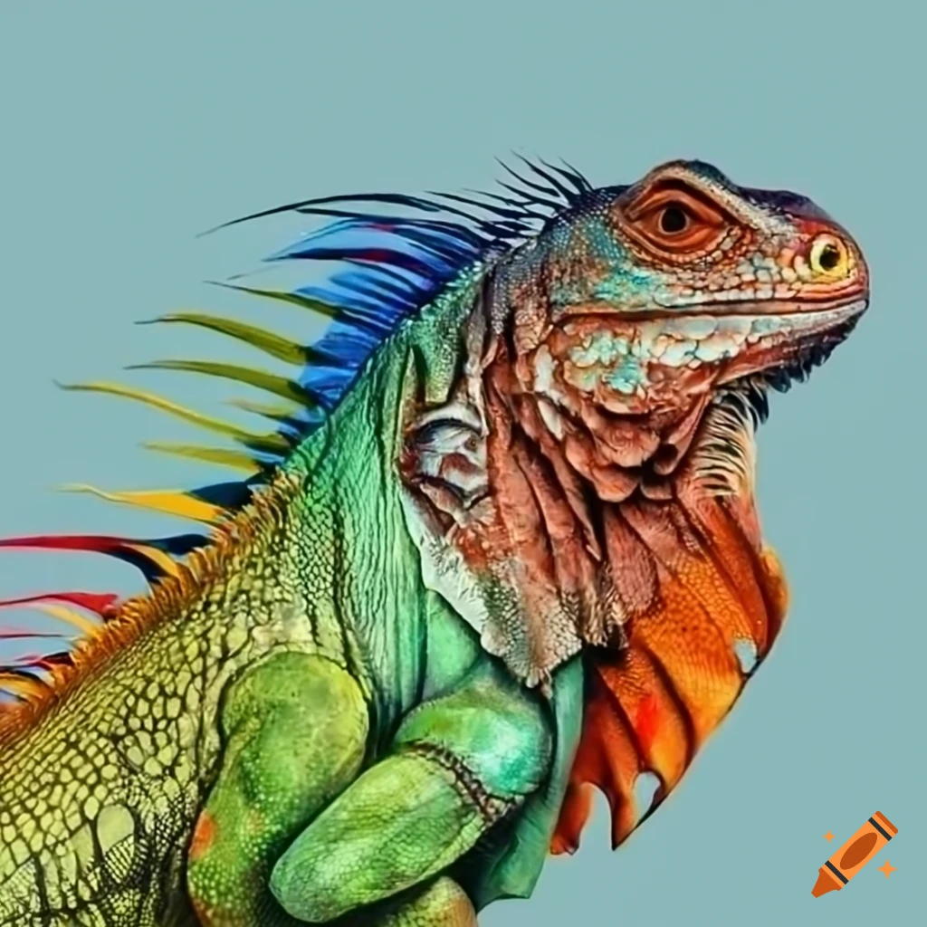 Colorful iguana