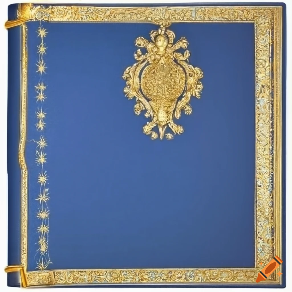 Blue book with gold decorations