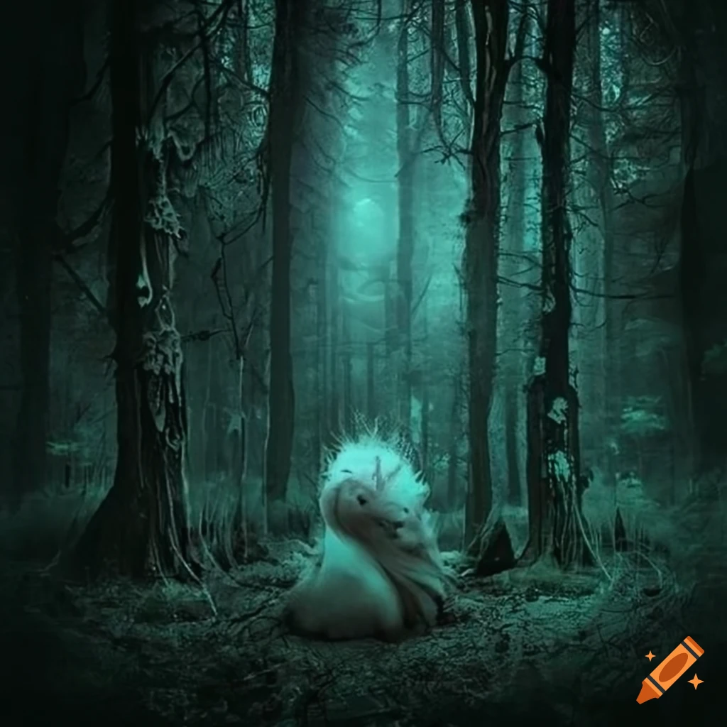 Finnish forest spirit in a mysterious forest on Craiyon