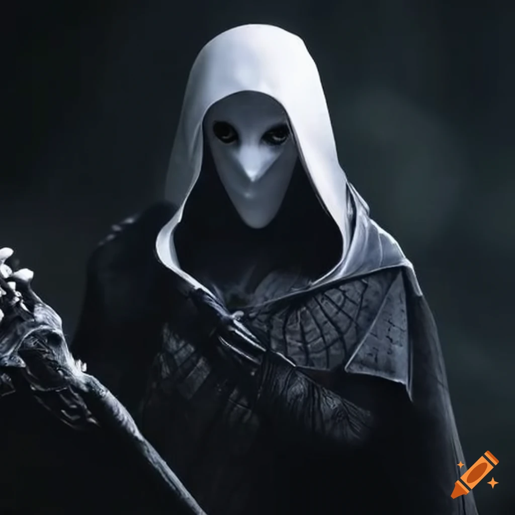 Image of a masked assassin with scimitars