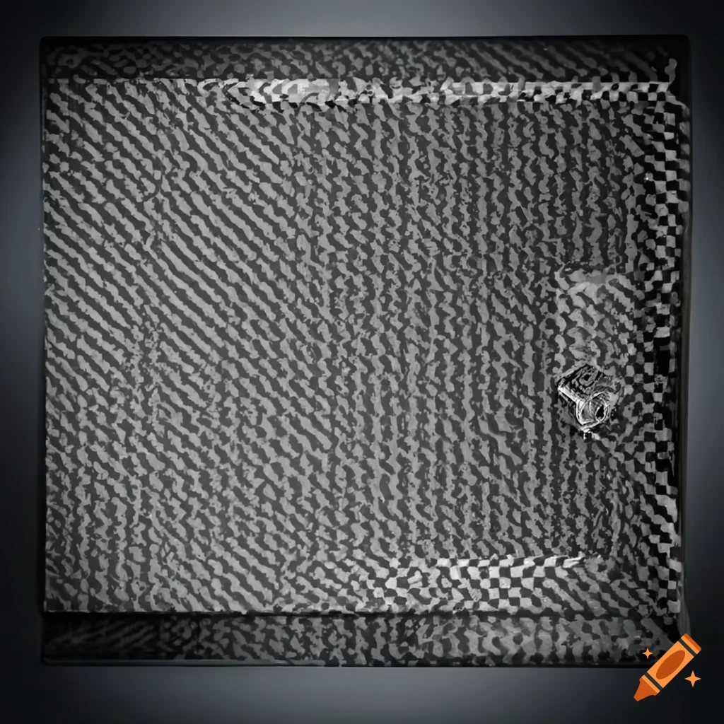 Detailed illustration of a carbon fiber patch plate for tank repair on ...
