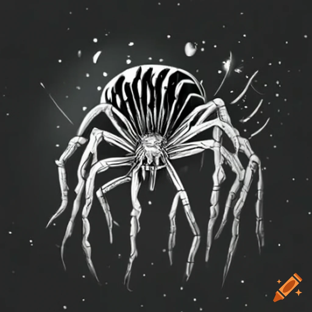 Image of spider-like aliens from outer space