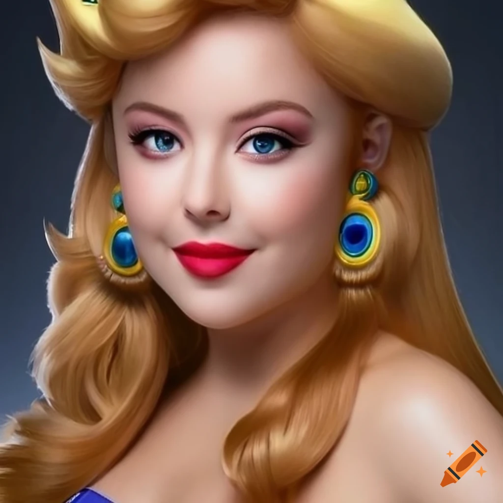 Realistic portrait of princess peach