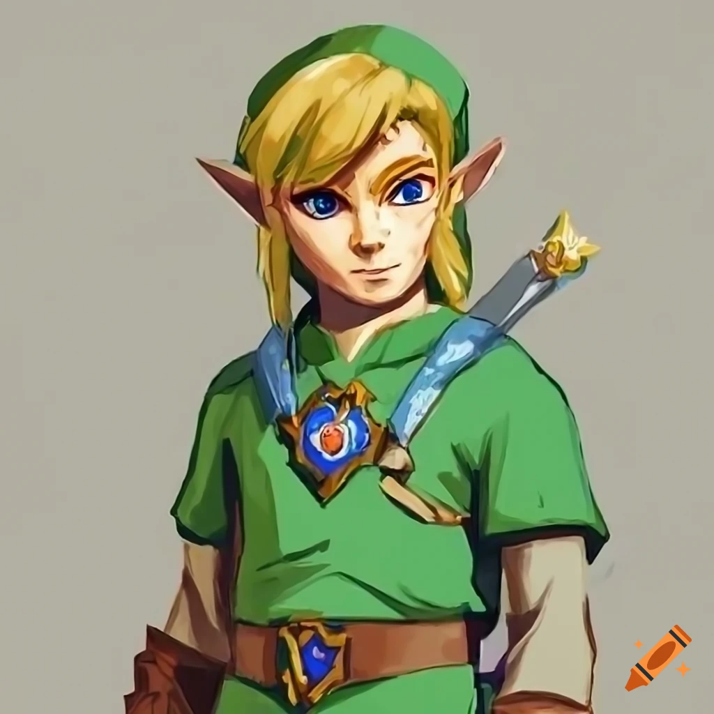 Portrait of link from the legend of zelda