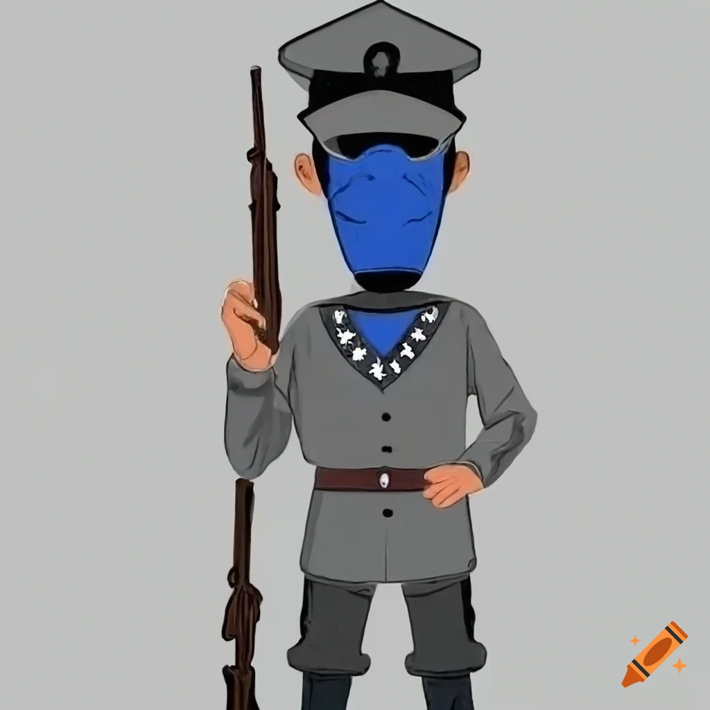 Portrait of a confederate army commander on Craiyon