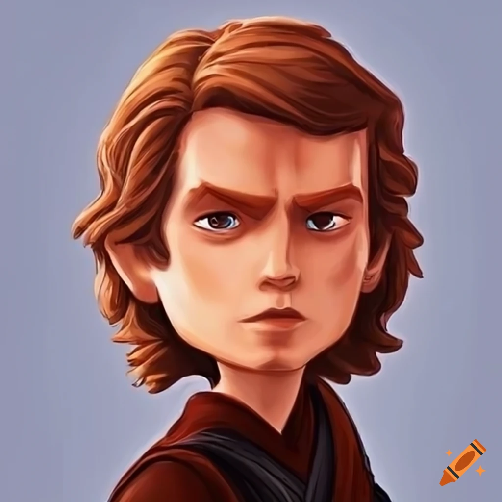 Cartoon anakin skywalker from star wars