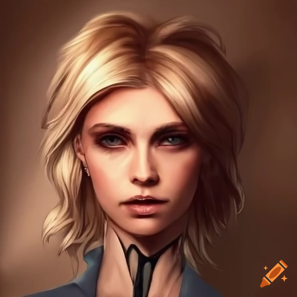 Image of a blond androgynous agent