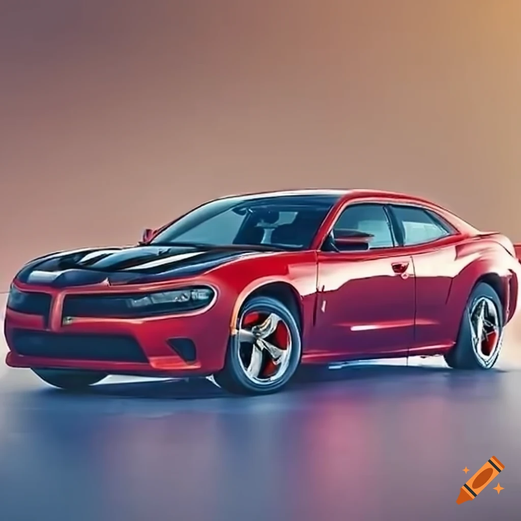 Muscle cars collage: Pontiac Firebird, Dodge Charger, Fusion on Craiyon