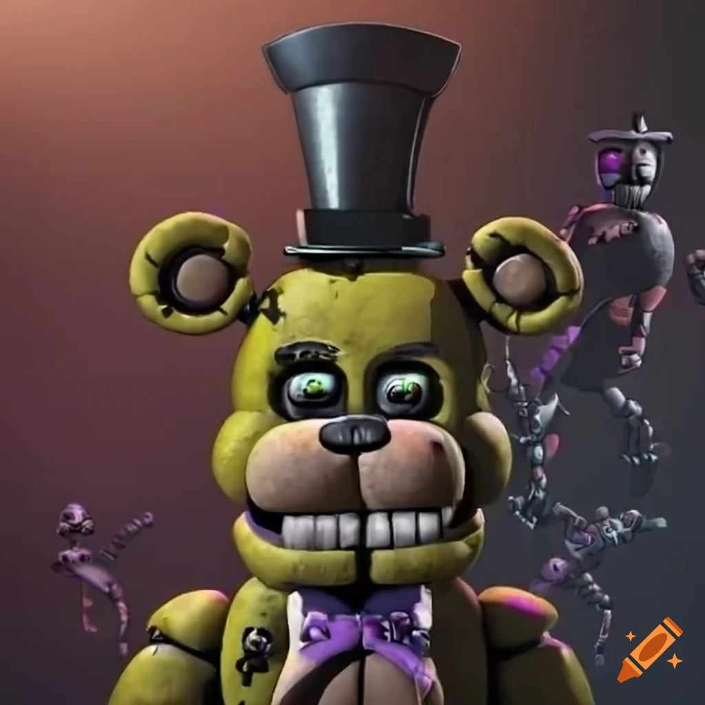 Freddy fazbear battling springtrap on Craiyon