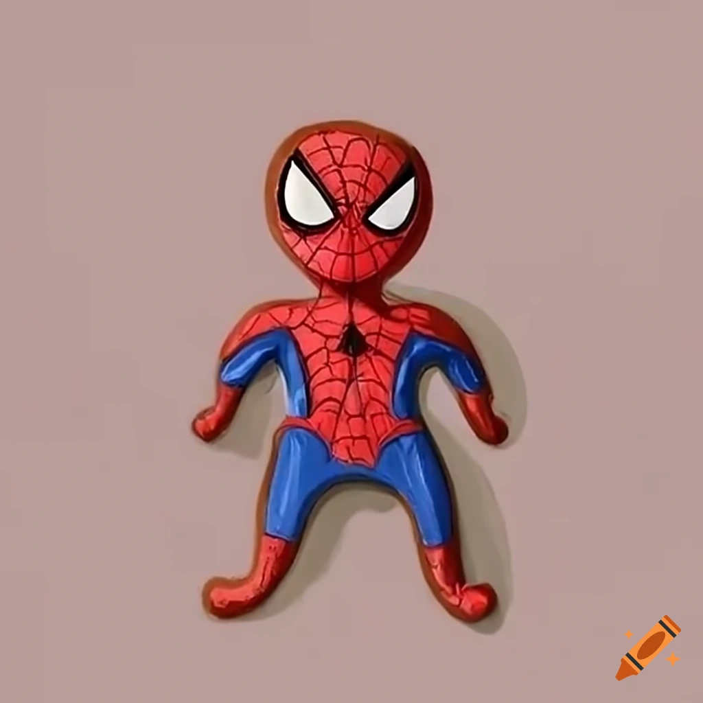 Gingerbread cookie shaped like spiderman
