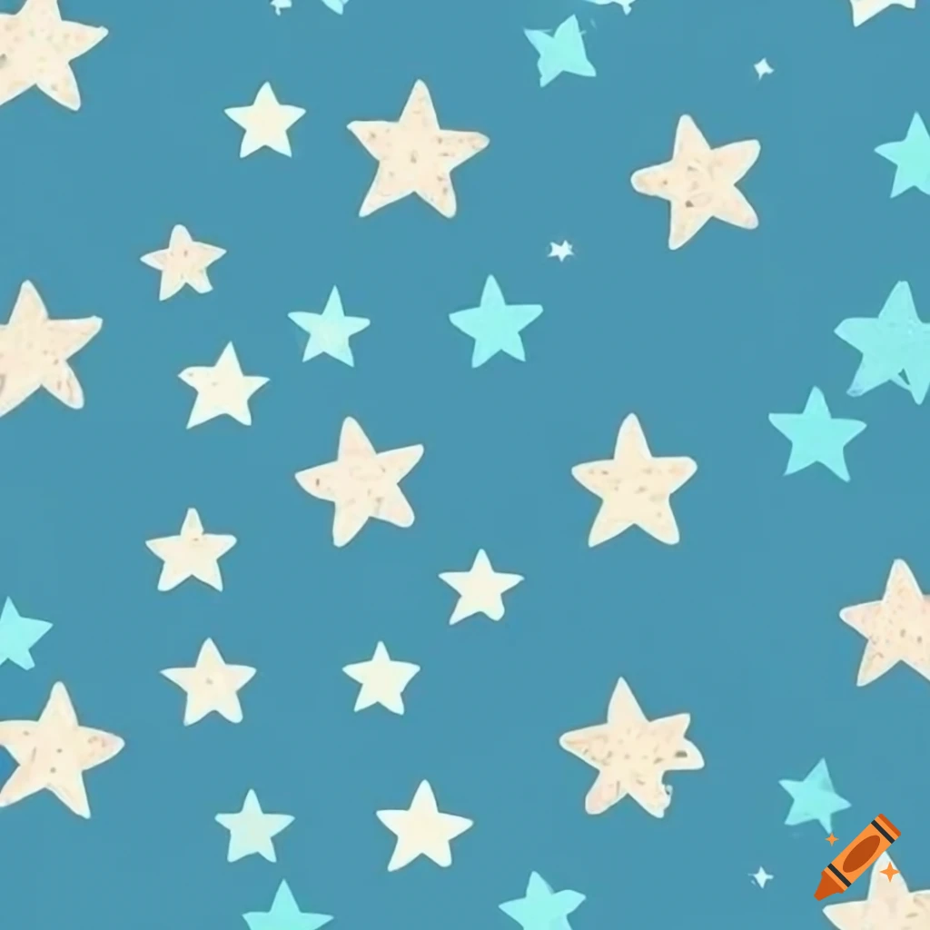 Blue wallpaper with adorable star pattern