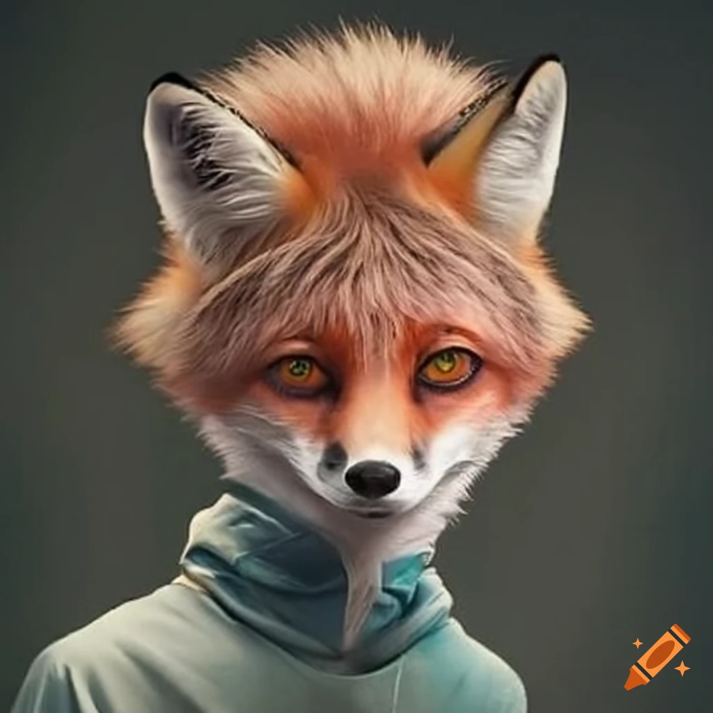 Character design of a transgender fox boy named river