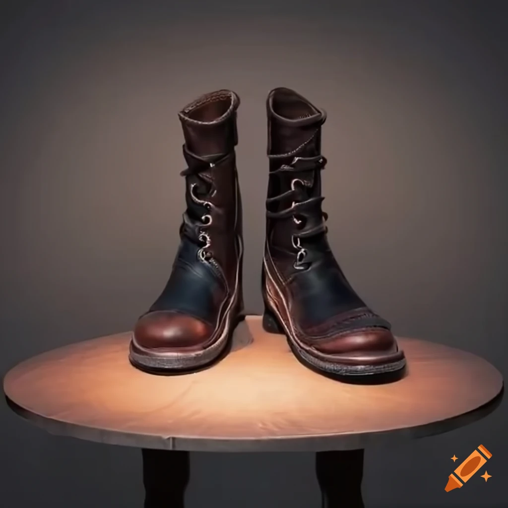 Minimalist interior design with a boot on a table