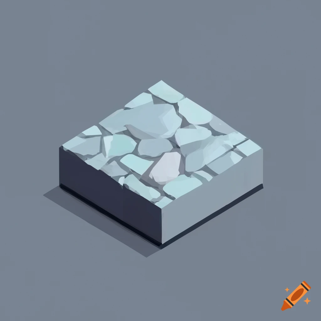 Flat isometric stone dungeon tile design on Craiyon