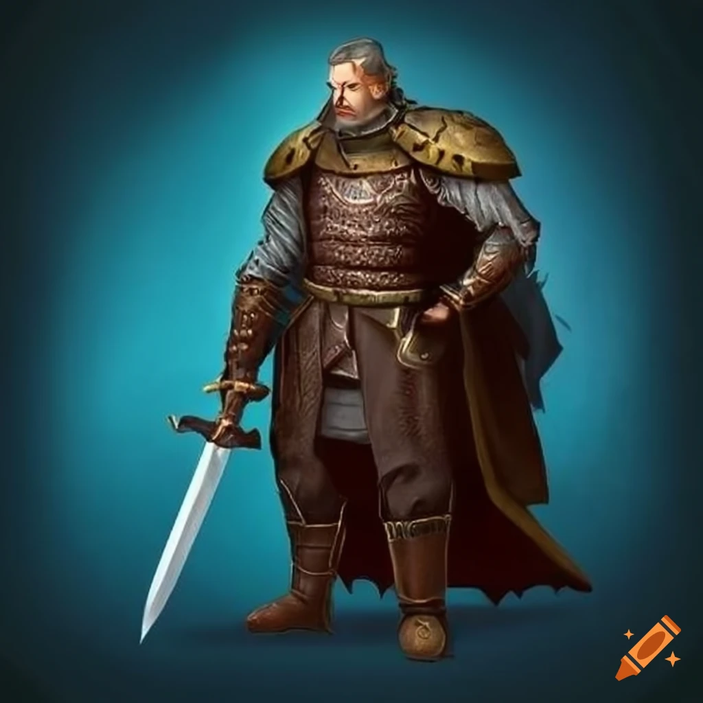 Illustration of a wizard and a fighter in a fantasy setting on Craiyon