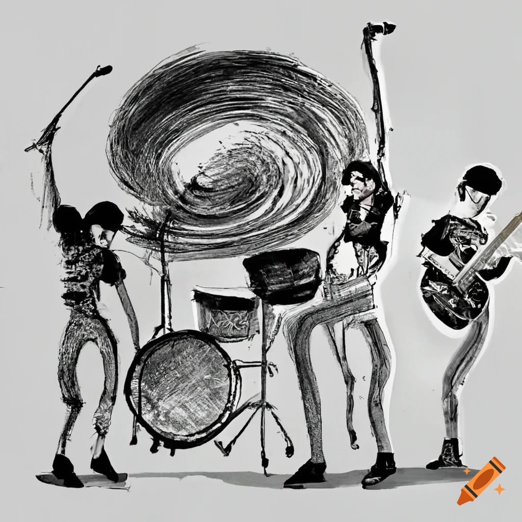 Rock band performing at a school