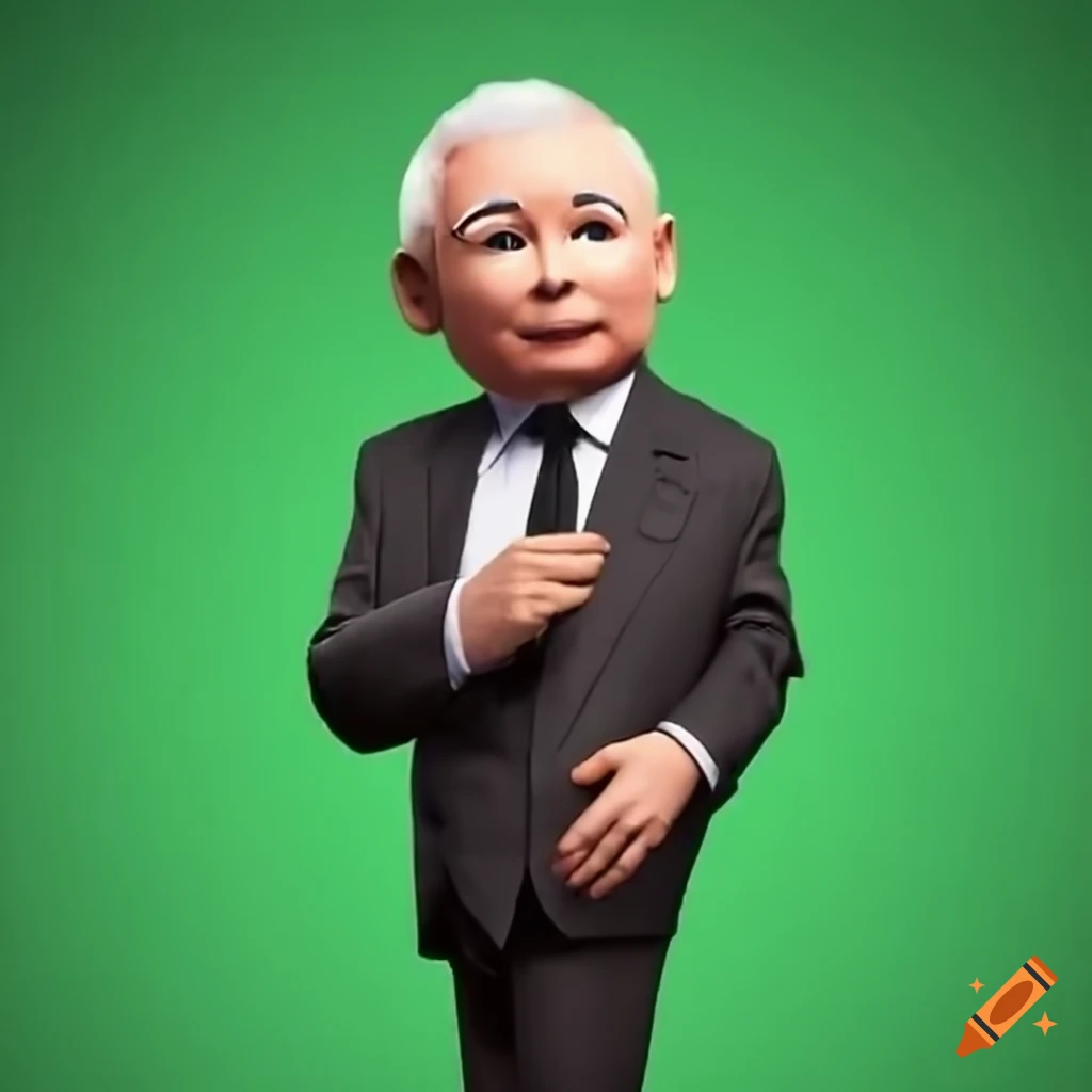 Green screen funny game character jaroslaw kaczynski