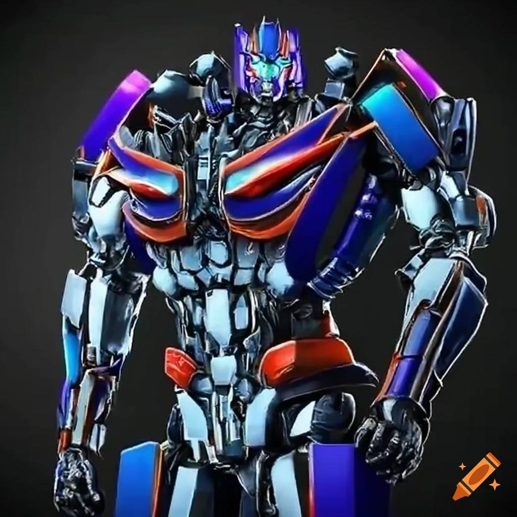 Cool standing robots in transformer style