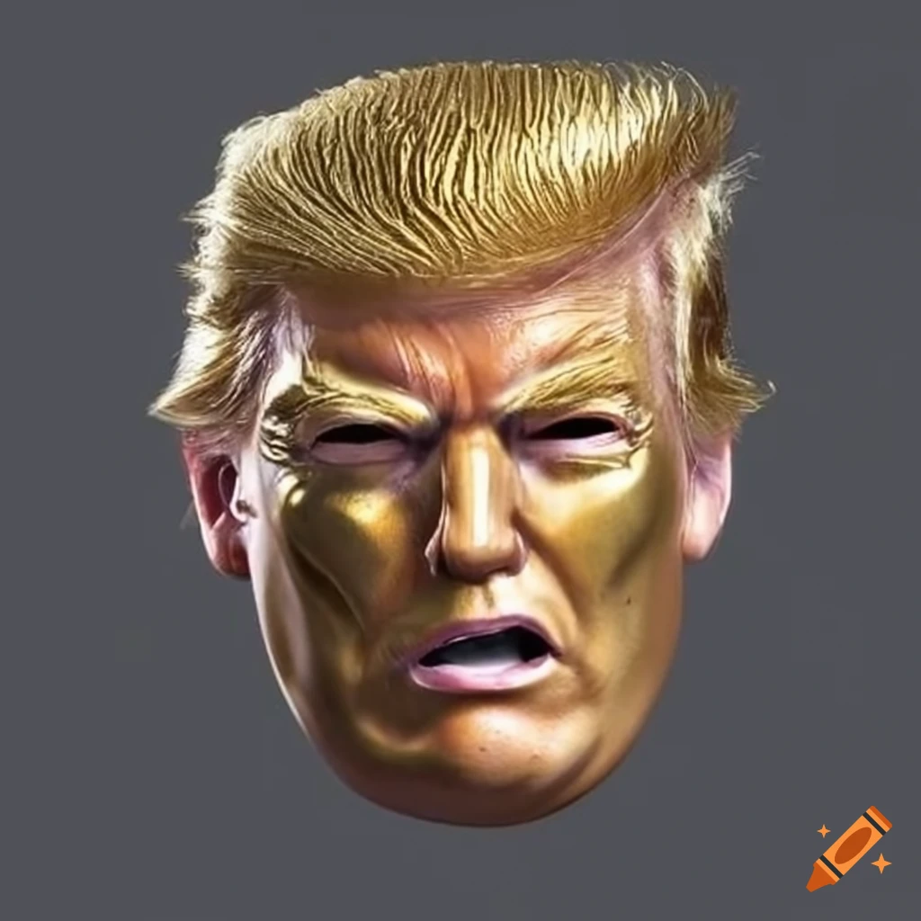 Gold donald trump mask