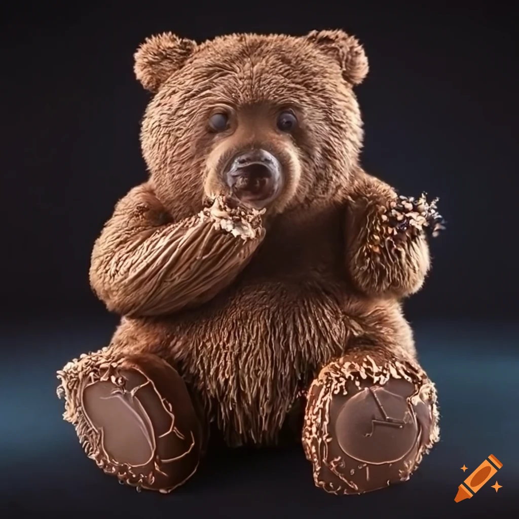 Chocolate covered bear on Craiyon