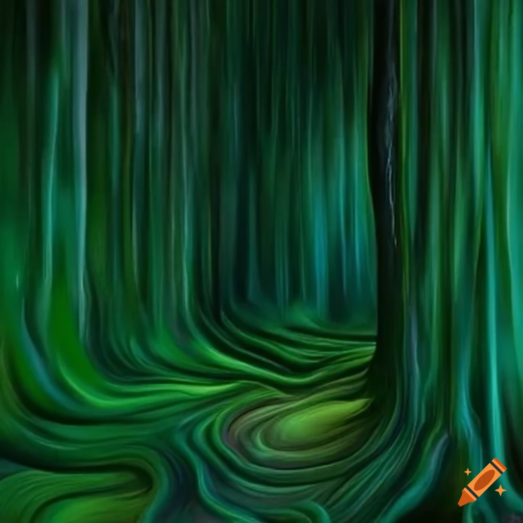 Abstract representation of a forest in wave form