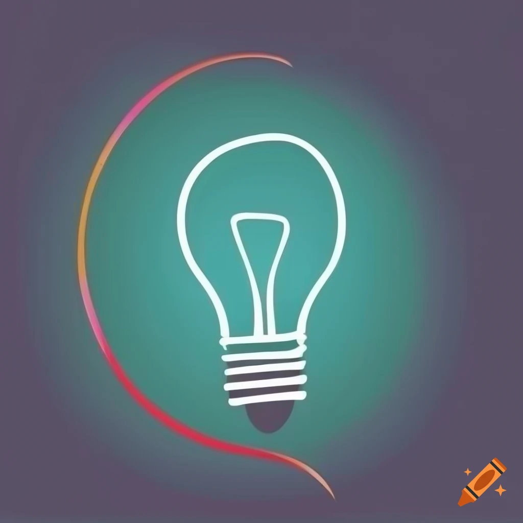 Simple vector logo of a light bulb