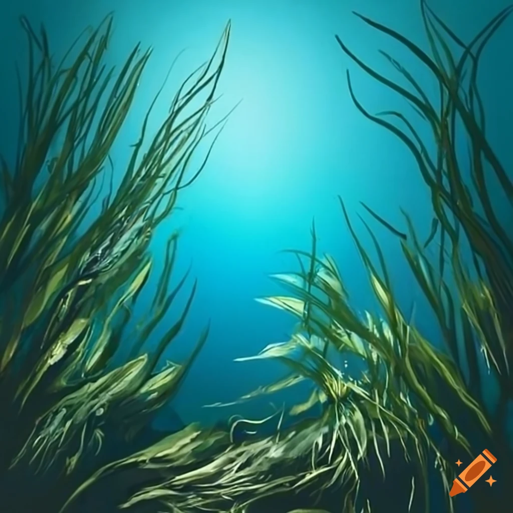 Underwater view of sea grass