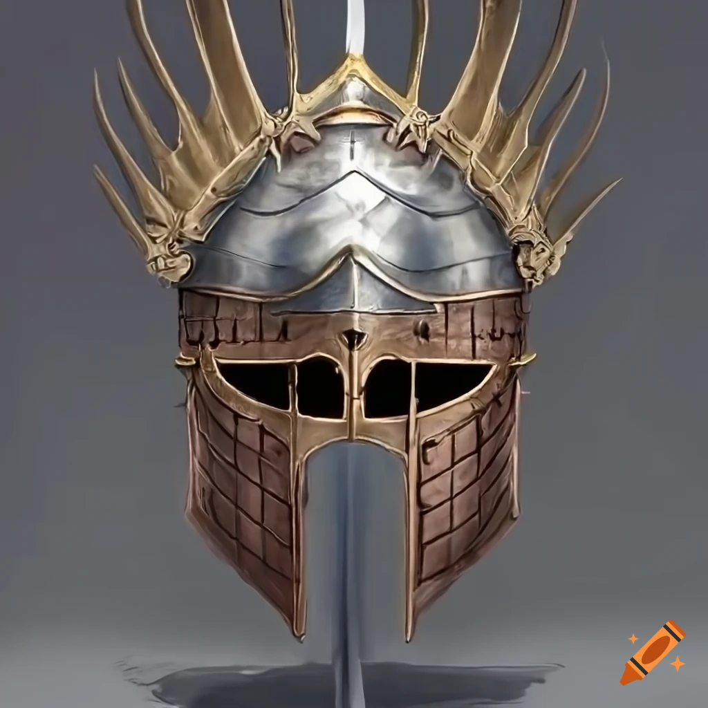 Symmetrical plate dragon helm on Craiyon