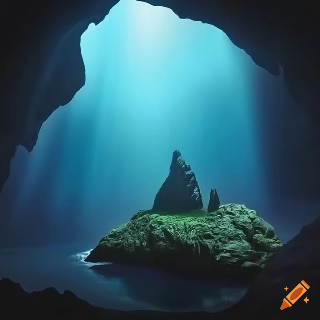 Picture of caves on an island