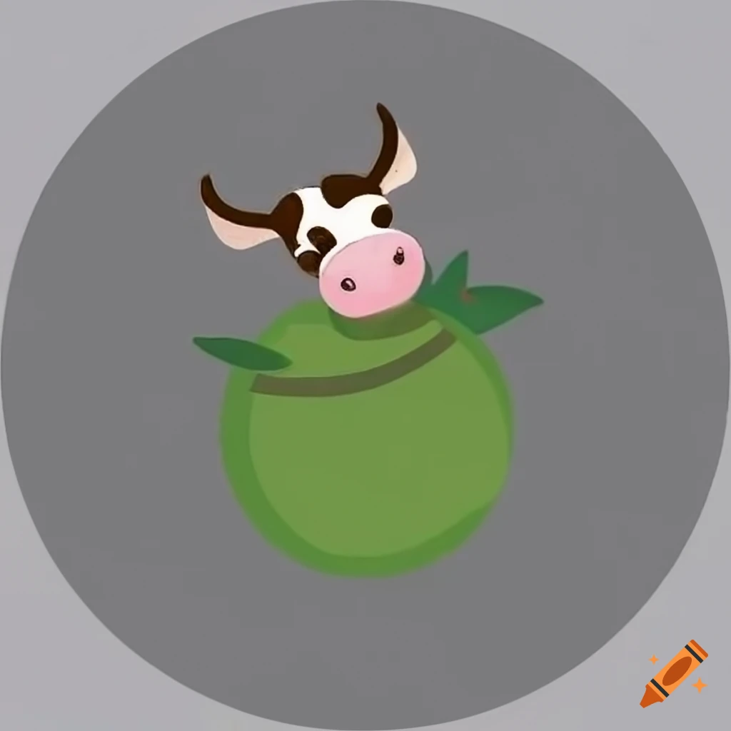 Icon of a cow sprouting from a coconut