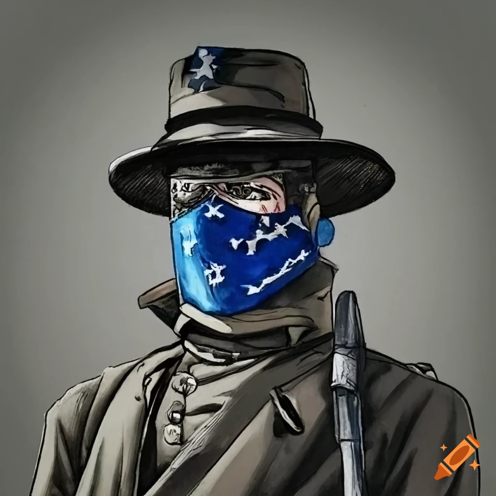 Sketch of a confederate army officer in uniform