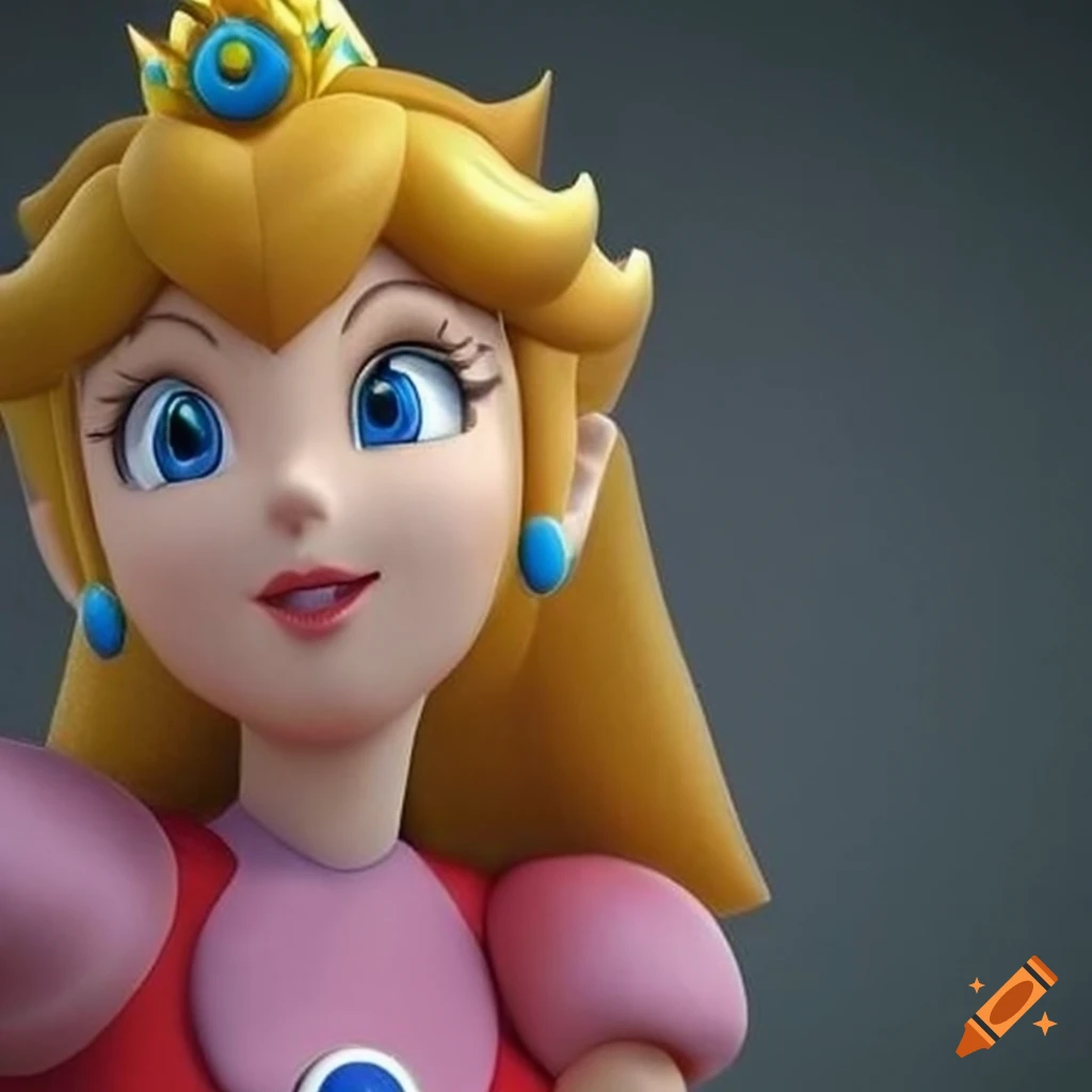Realistic portrait of princess peach