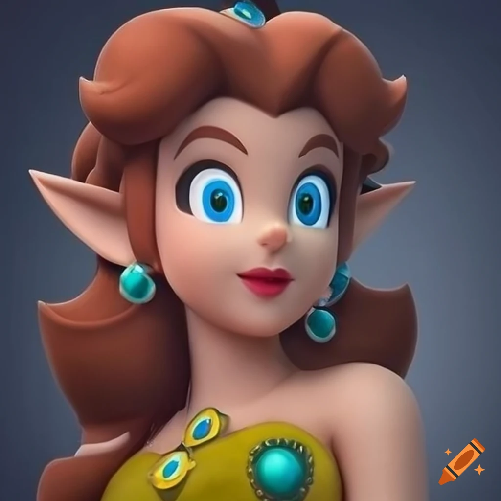 Realistic portrait of princess daisy in high resolution