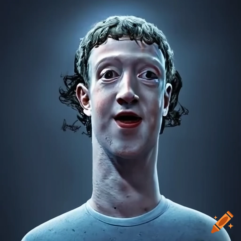 Scary image of mark zuckerberg