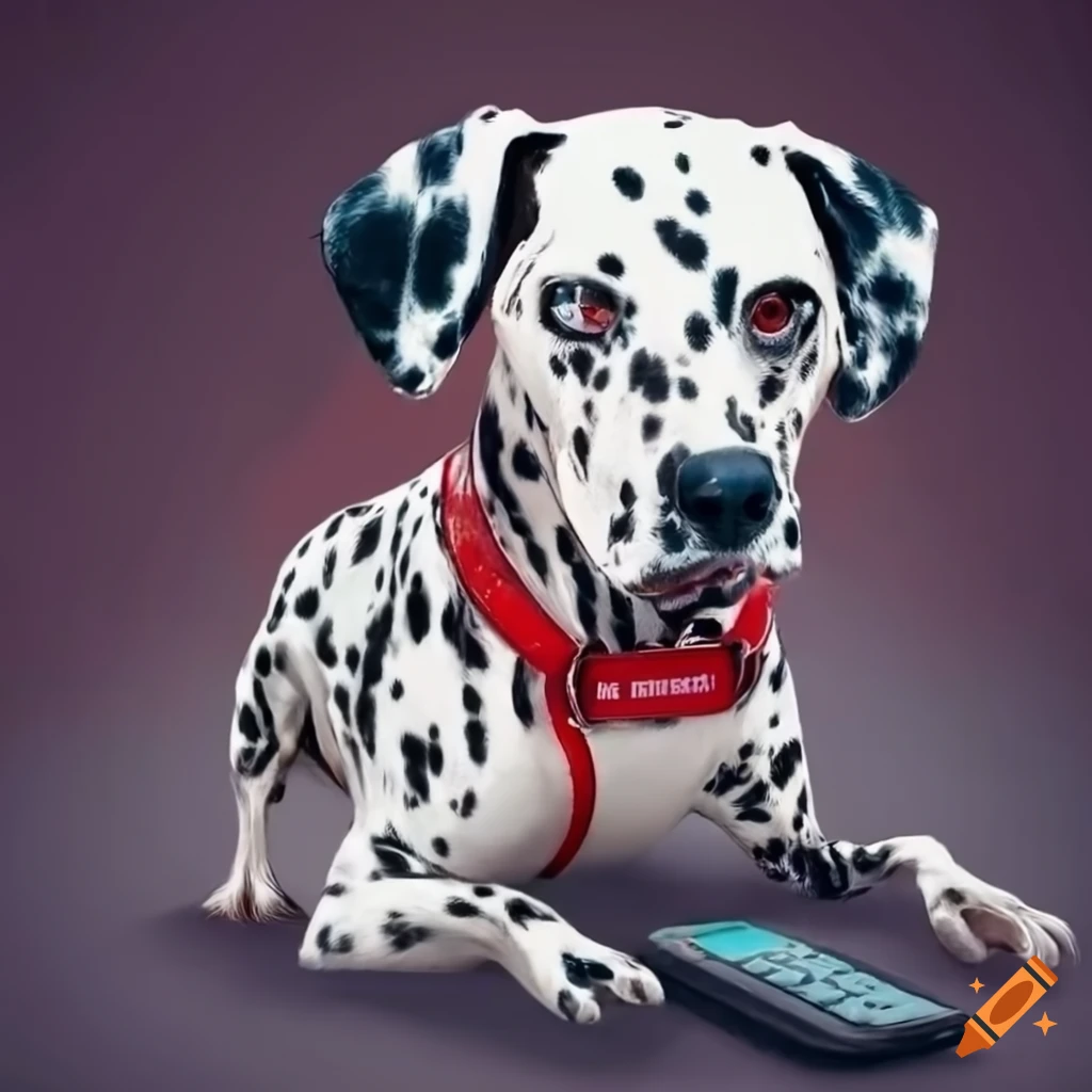 Funny image of a dalmatian dog doing accounting with a calculator on ...