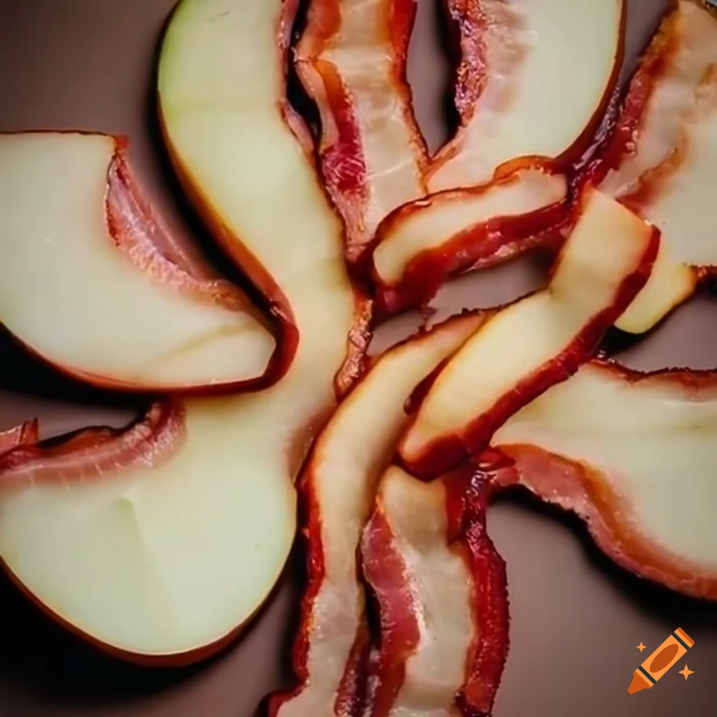 Creative apple bacon slices on Craiyon
