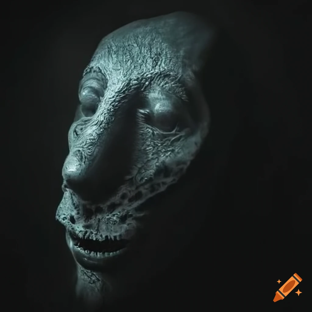 Mysterious portrait with animal mask in the mist on Craiyon