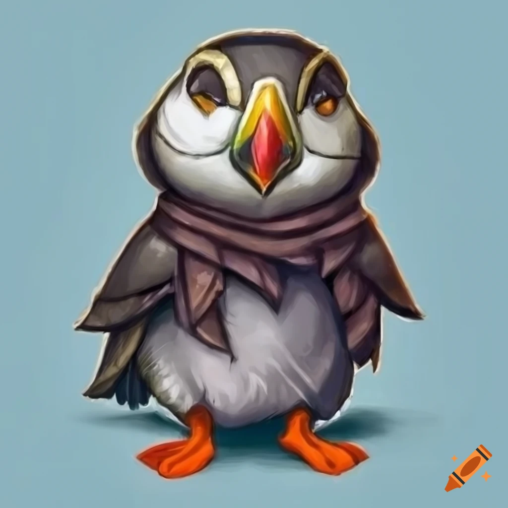 Puffin d&d token for tabletop gaming