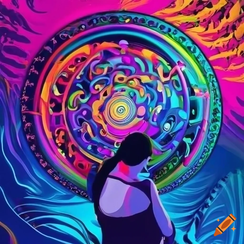 Colorful and detailed psychedelic artwork